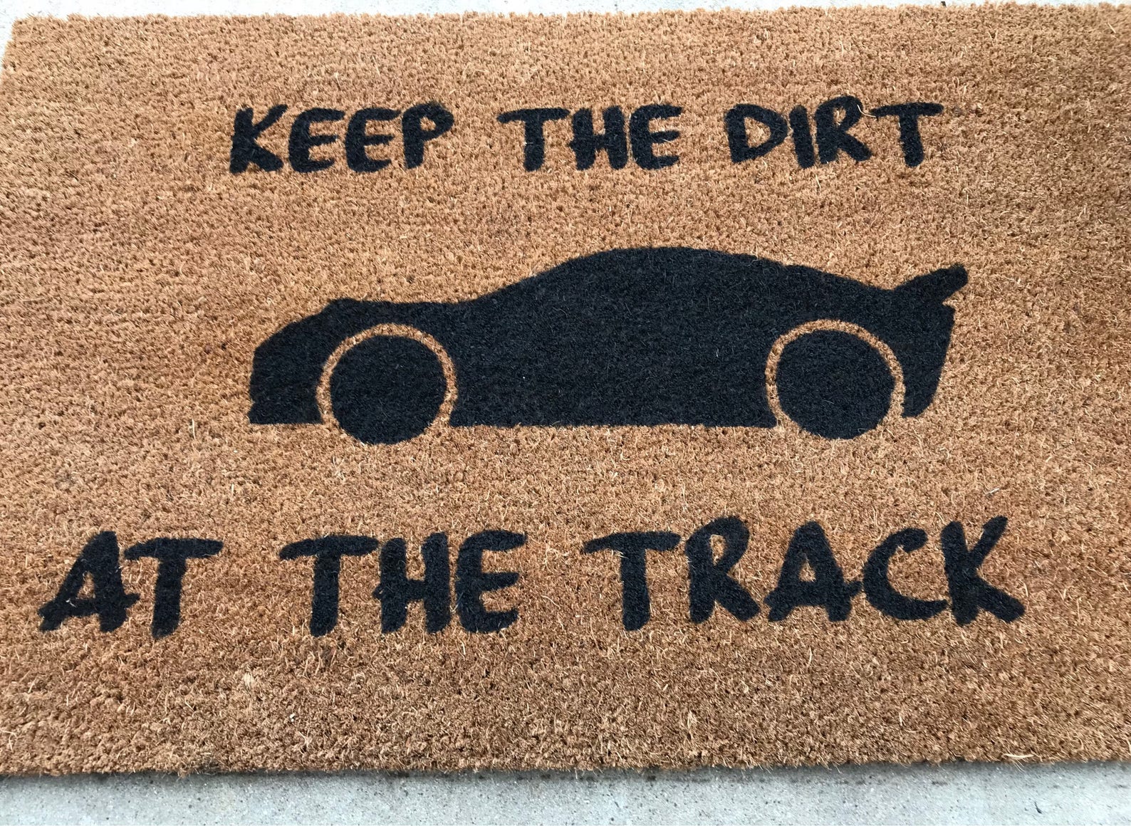 Keep the Dirt at the Track Doormat Racing Welcome Mat Race - Etsy