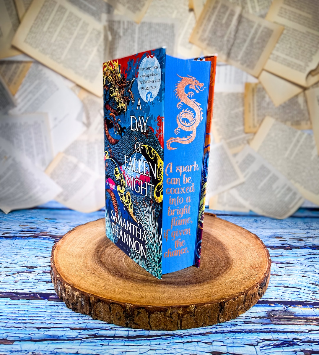 Day of Fallen Night by Samantha Shannon With Custom Stenciled & Sprayed ...