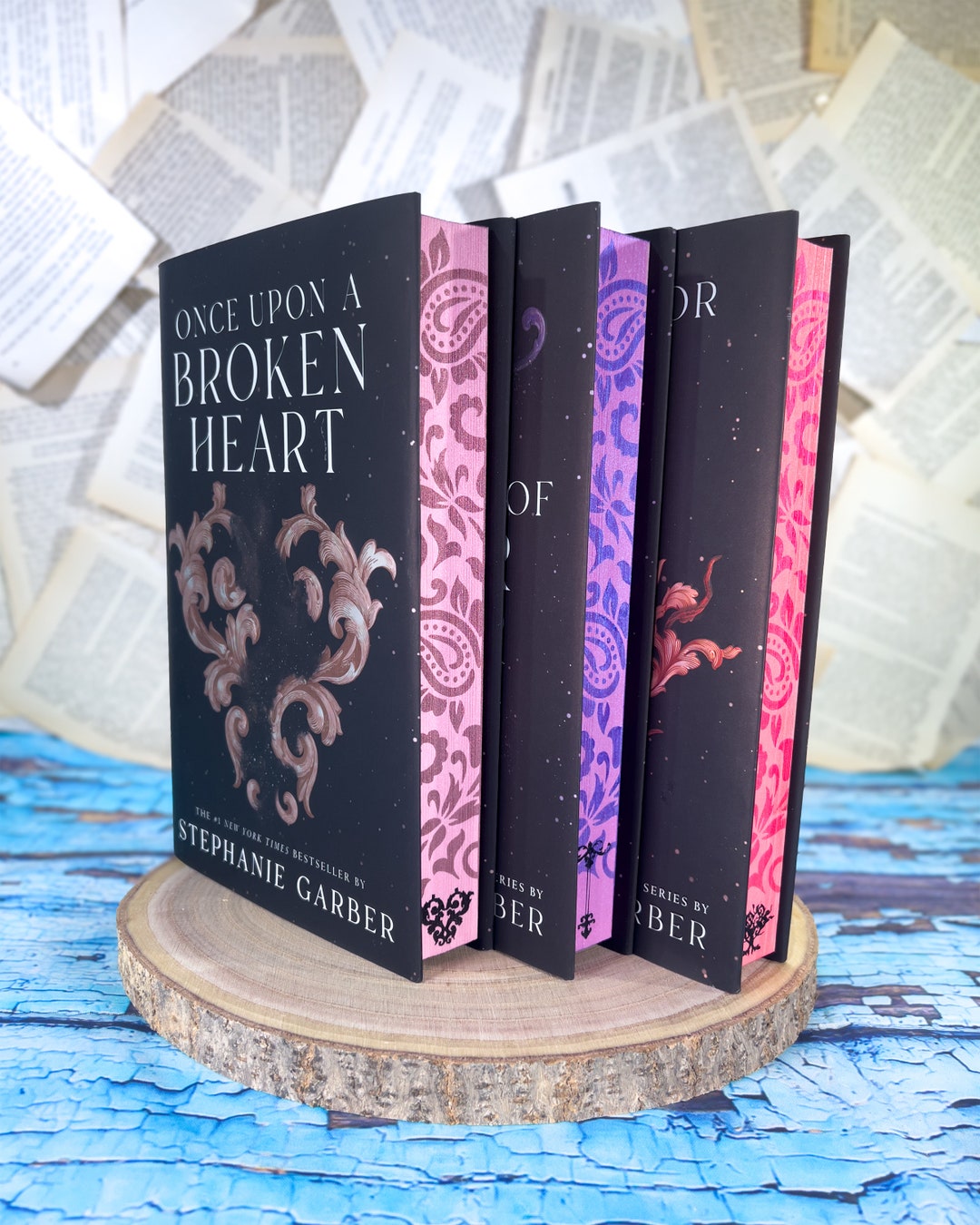 Once Upon a Broken Heart Series by Stephanie Garber With Custom Stenciled & Sprayed Edges - Etsy