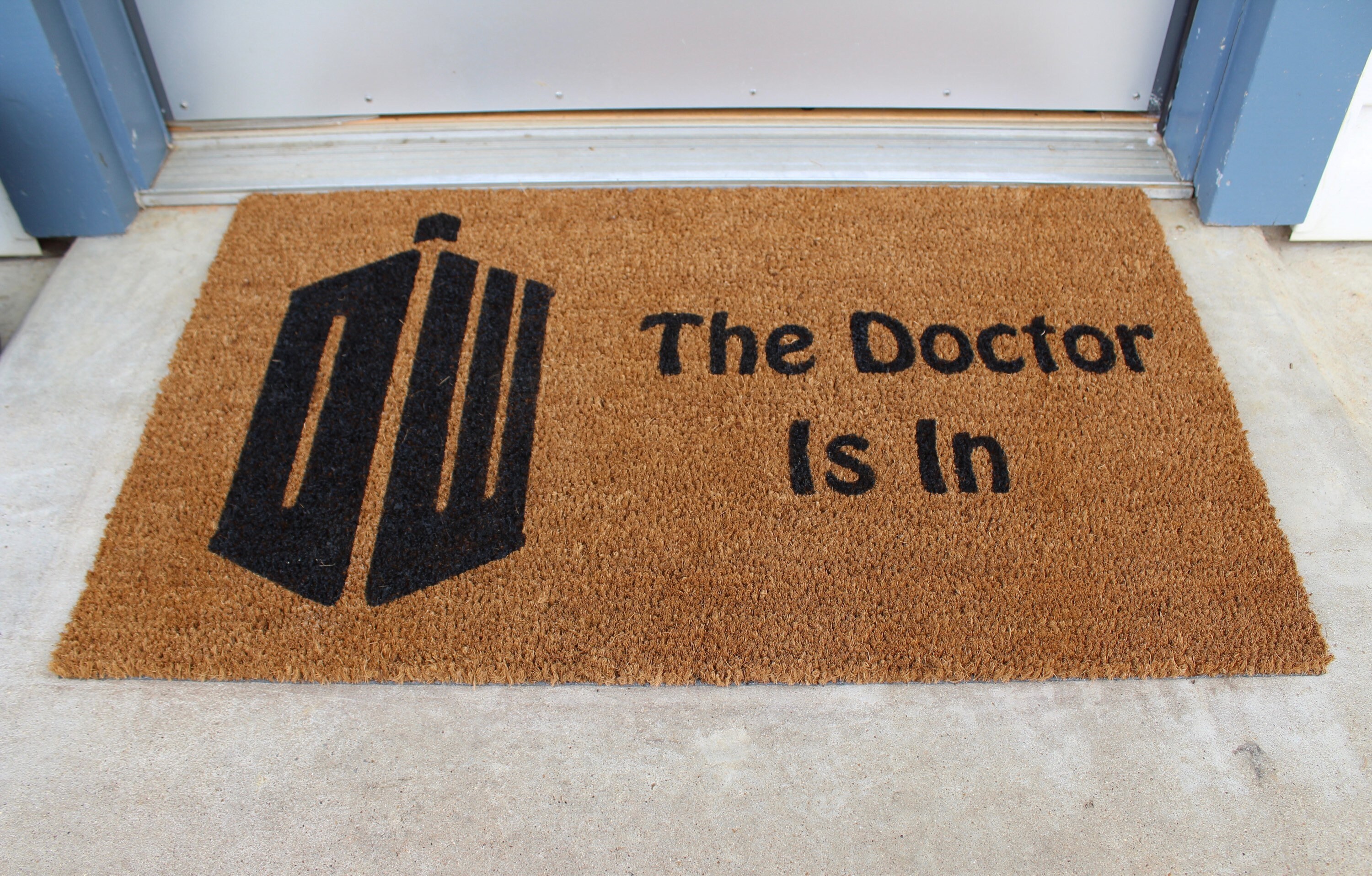 Doctor Who Doormat the Doctor is in Welcome Mat | Etsy