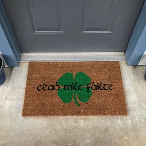 Cead Mile Failte Doormat Irish Welcome Mat Gaelic Door Mat Outlander ...