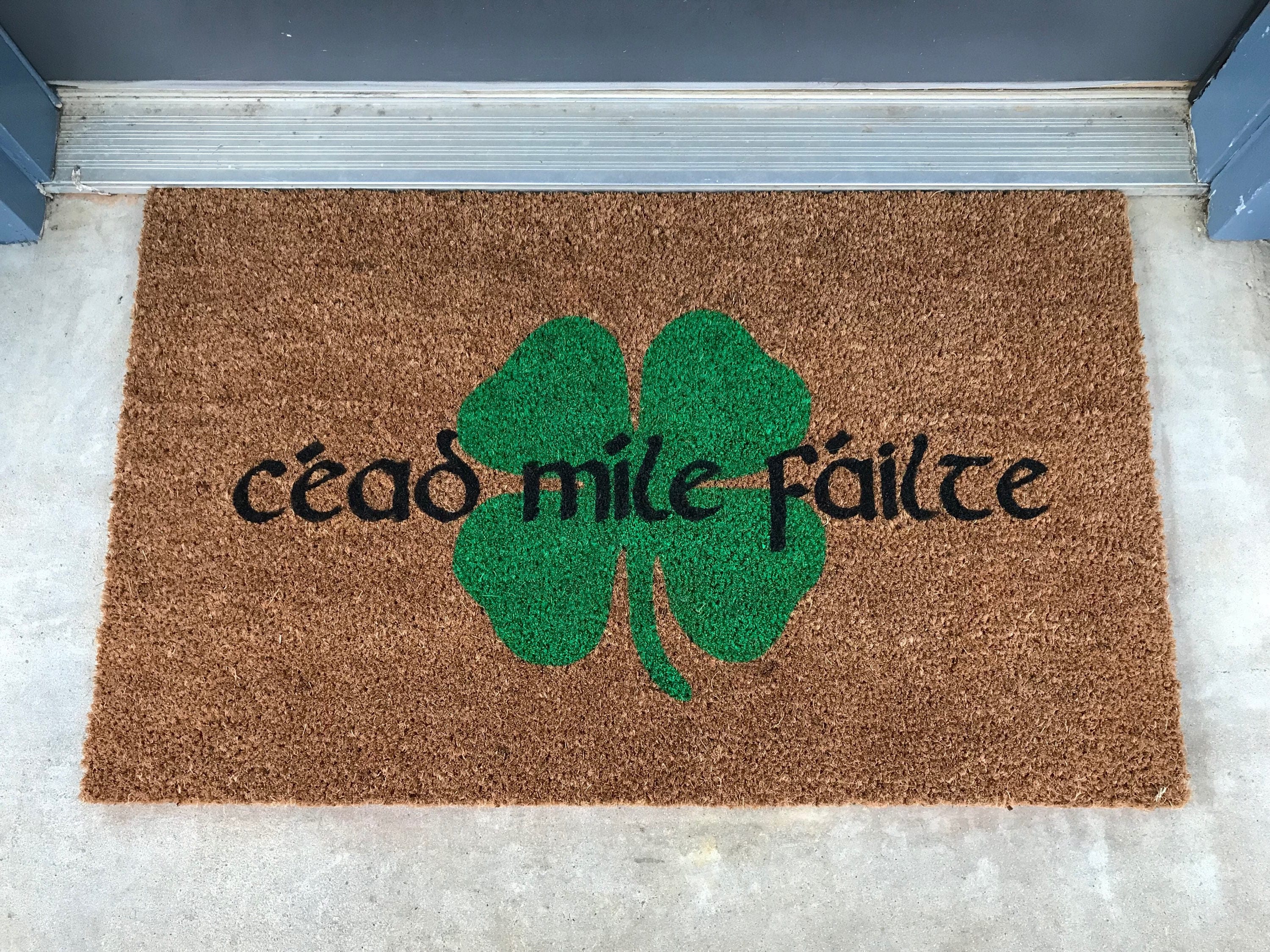 Cead Mile Failte Doormat Irish Welcome Mat Gaelic Door Mat - Etsy Australia
