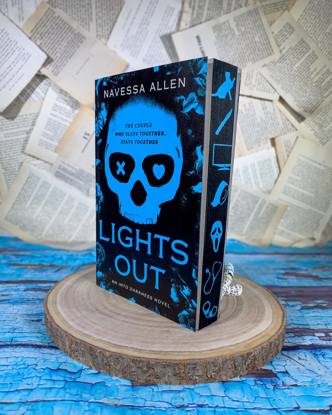 Lights Out by Navessa Allen With Custom Stenciled & Sprayed Edges - Etsy