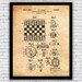 Convertible Chess Checkers Board Game Patent Blueprint Wall - Etsy