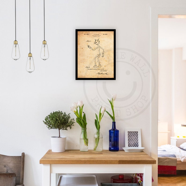 Reddy Kilowatt Electricity Mascot Patent Blueprint Wall Art | Etsy