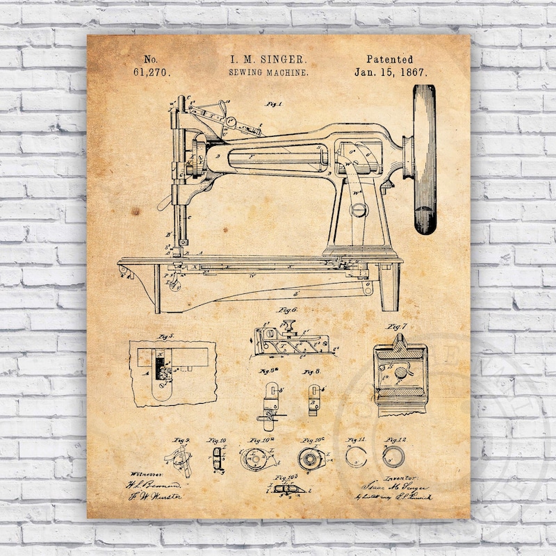 Sewing Machine Print - Etsy