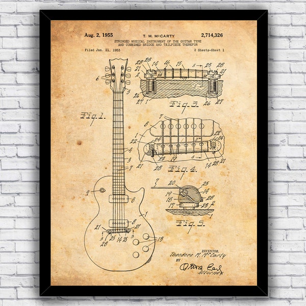 Guitar Print - Etsy