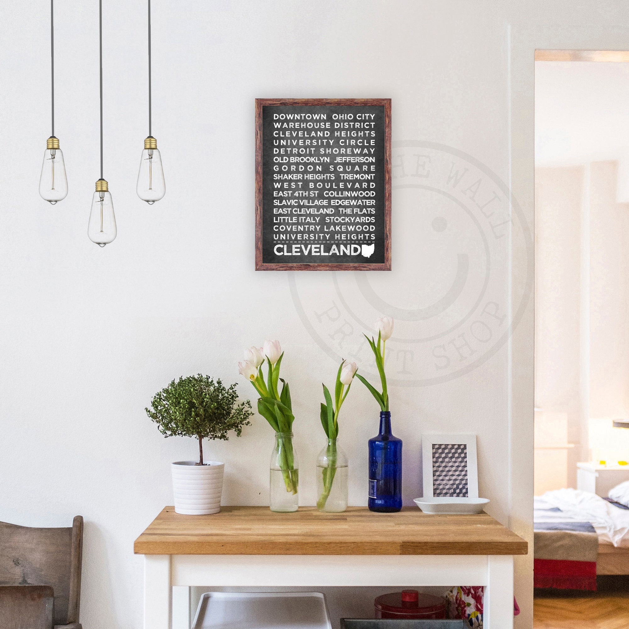 Cleveland Ohio City Neighborhood Area Nicknames Typographic Etsy