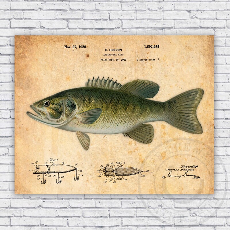 Bass Fishing Poster - Etsy