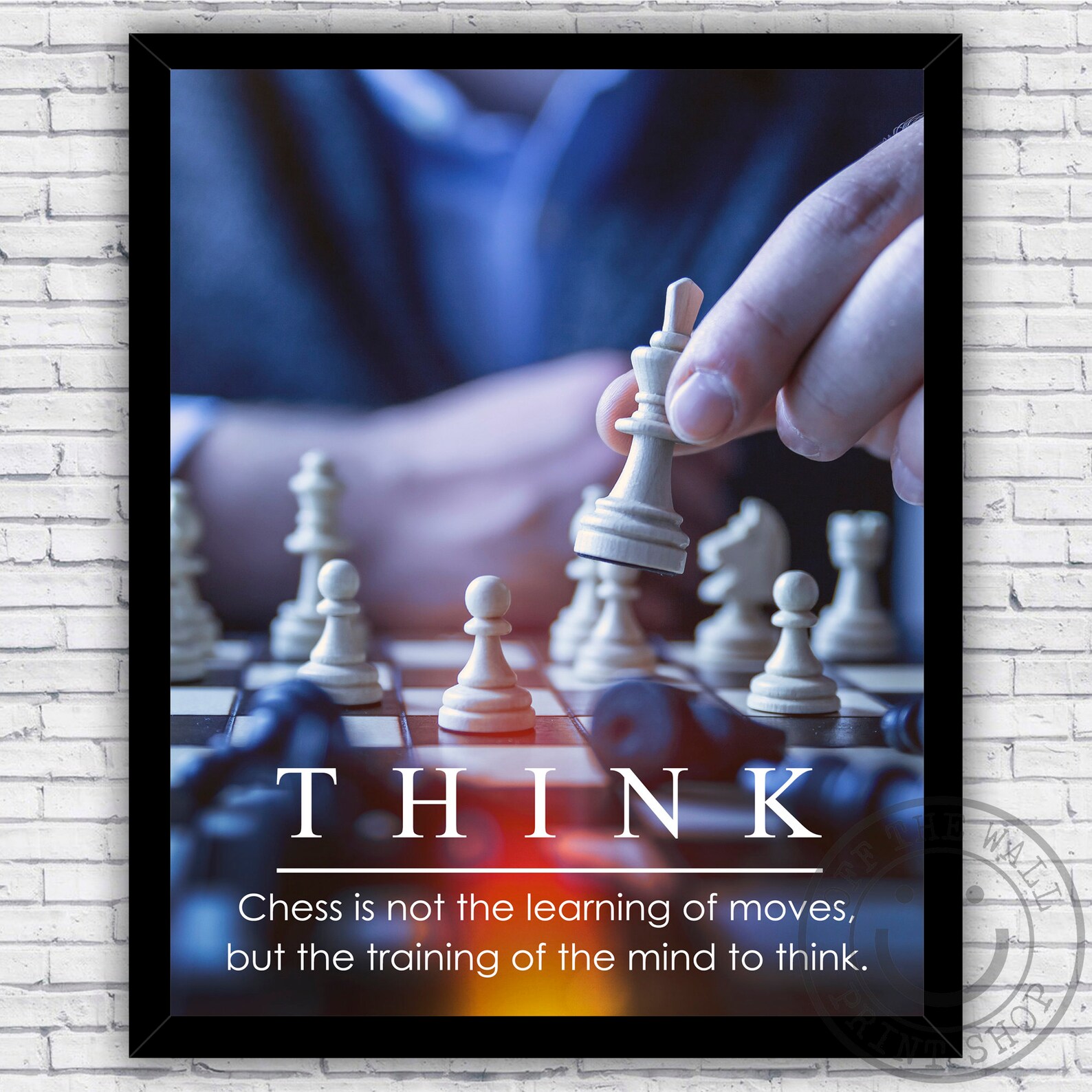 Think Chess Game Motivational Saying Wall Art Print Decor - Etsy