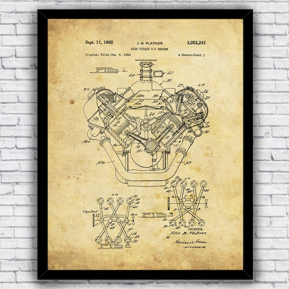 V8 Engine Blueprints