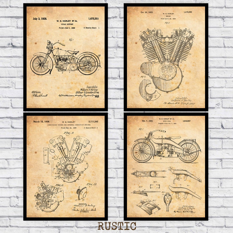 Motorcycle Art Print - Etsy