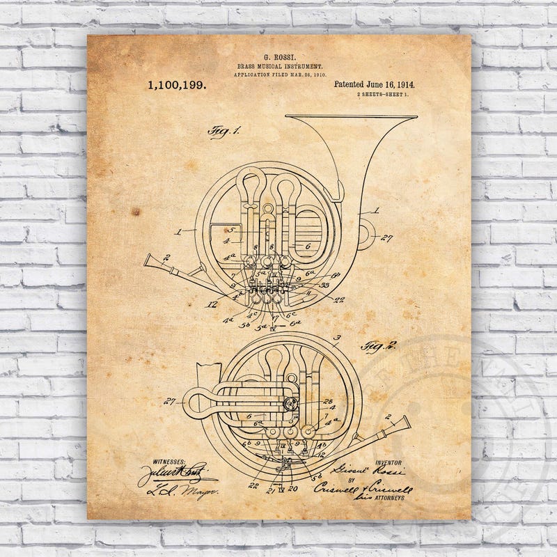 French Musical Instruments Poster - Etsy