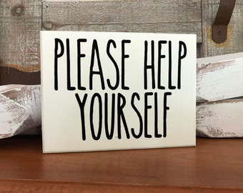 Help yourself sign | Etsy