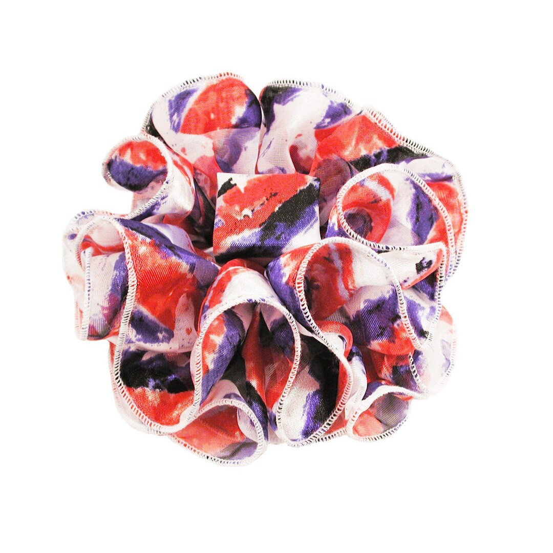 American Flag Ruffle Hair Clip: Satin Chiffon Claw Clip - Etsy
