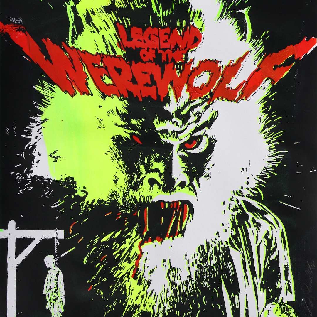 Werewolf Horror Film Pop British 70's Retro Silk Screen Art Icon Movie ...