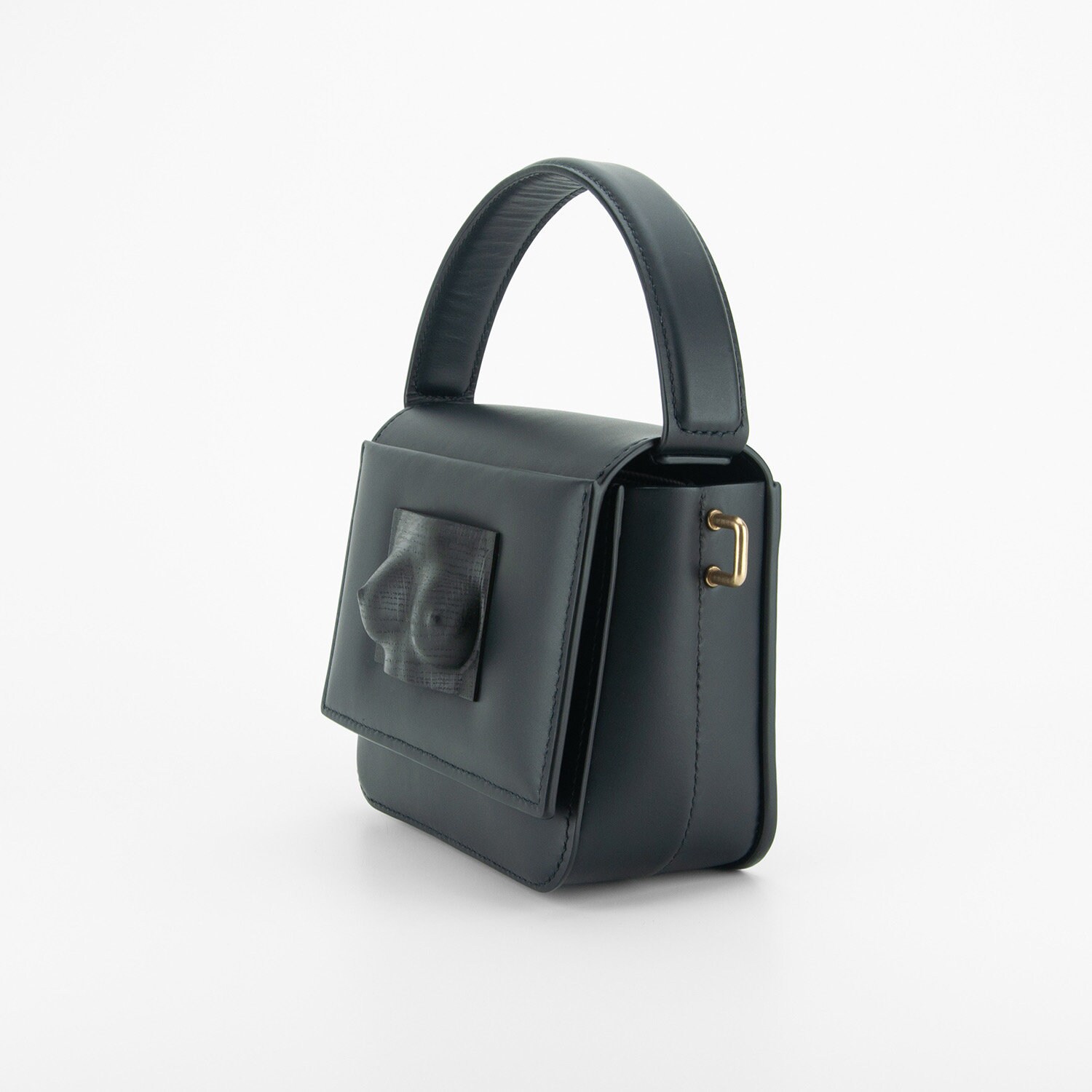 BAG SISI Wish Bog Oak Female Breast in Black Leather. - Etsy