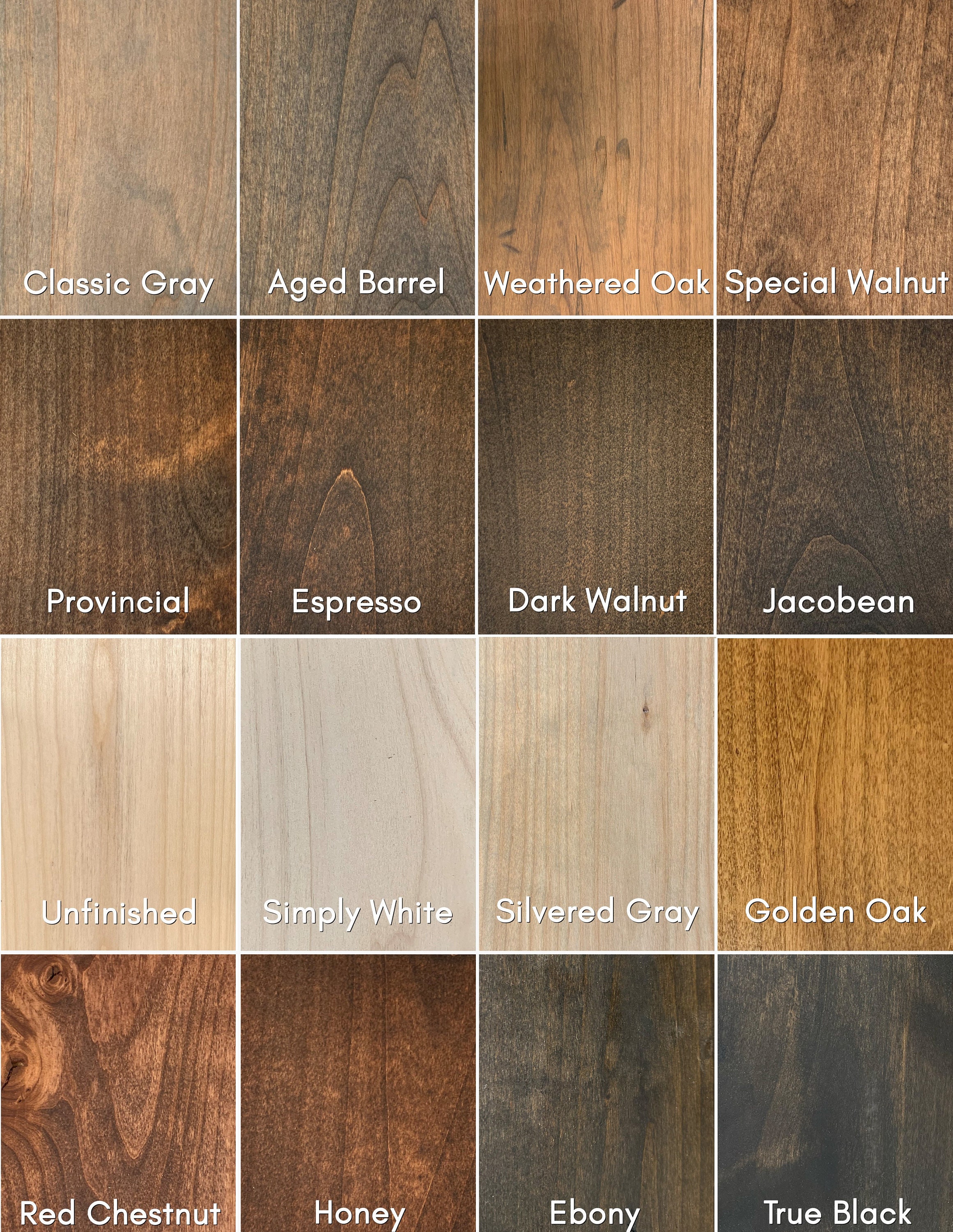 Alder Wood Stain Color Samples Color Sample Kits | The Cabinet