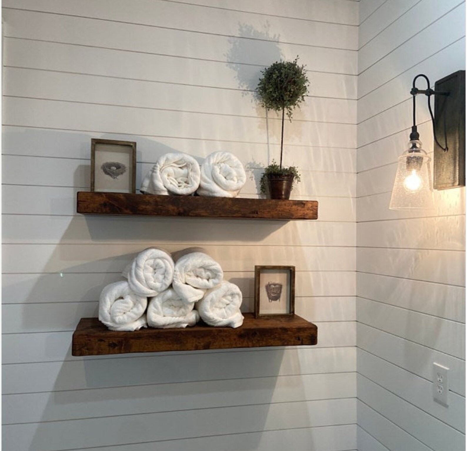 Matte Distressed Floating Shelf - Etsy