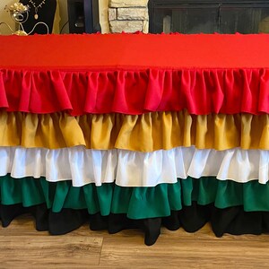 5 Layer Ruffled Table Skirt Candy Table - Etsy