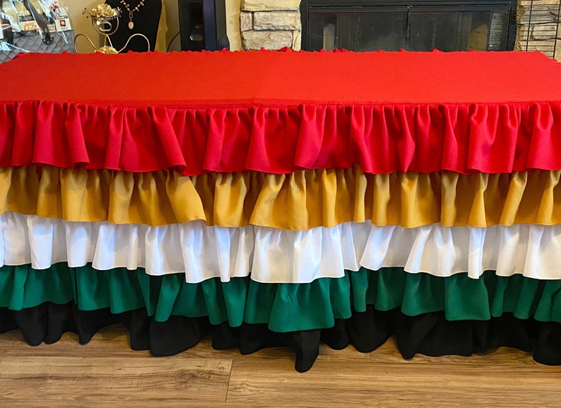 5 Layer Ruffled Table Skirt Candy Table - Etsy