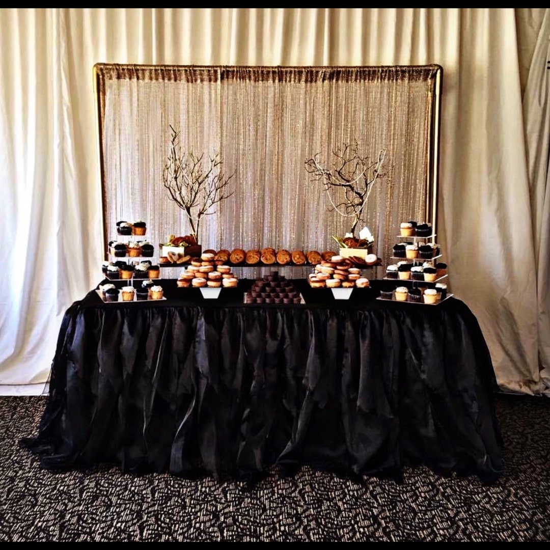 Ruffled Table Skirt| Candy Table | Coral Pink - Etsy