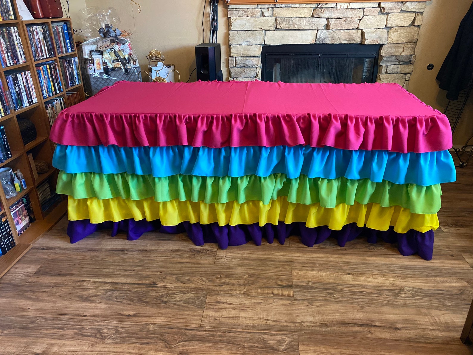 5 Layer Ruffled Table Skirt Candy Table Fiesta - Etsy