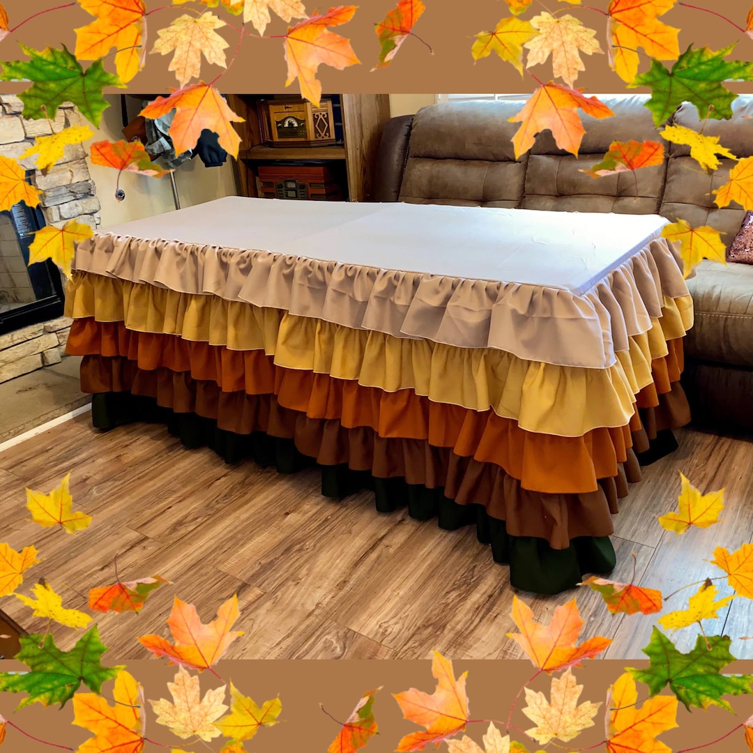 5 Layer Layered Ruffled Table Skirt|fall Theme|candy Table - Etsy