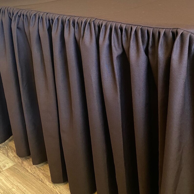 6ft Single Layer Ruffled Table Skirt in Brown/ruffles/candy - Etsy