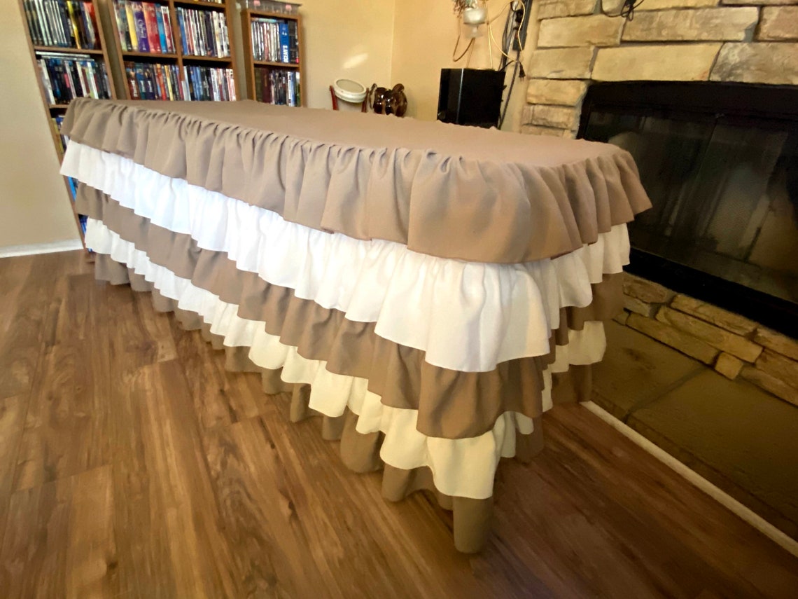 5 Layer Ruffled Table Skirttan & Ivory Candy Table | Etsy