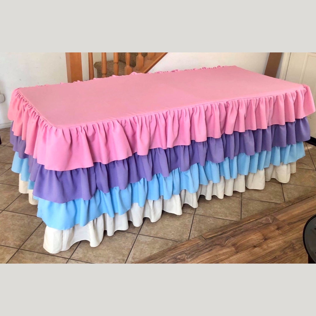 4 Layer Ruffle Candy Table Skirt - Etsy