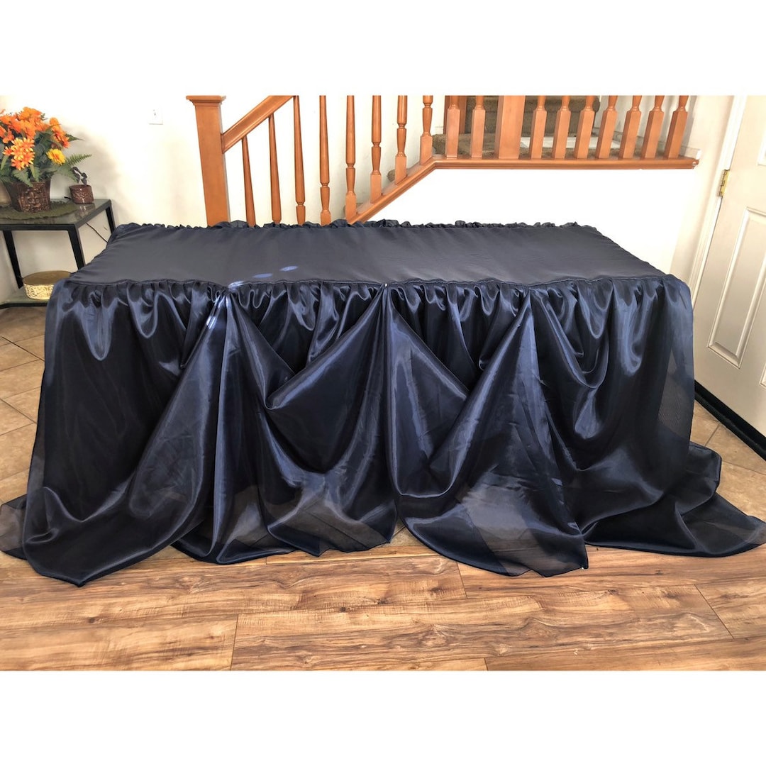 Ruffled Table Skirt Candy Table Navy Blue - Etsy