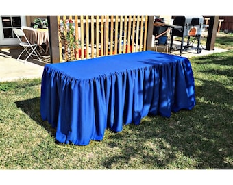 Royal Blue Table Skirt - Etsy