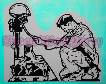 Fallen Soldier Memorial Sign White Background Digital Download Memorial ...