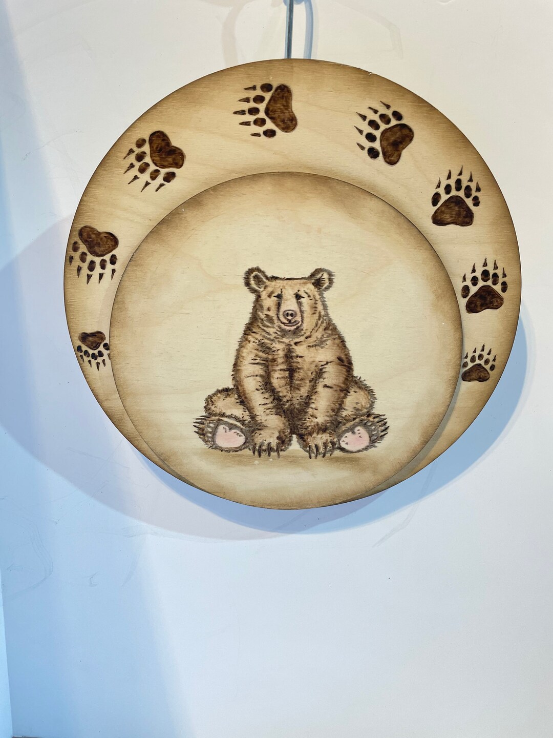 Sitting Bear in Pyrography (I) - Etsy