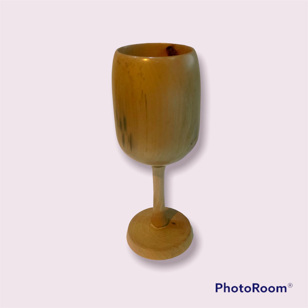 Lathe Turned Wooden Goblet. M - Etsy