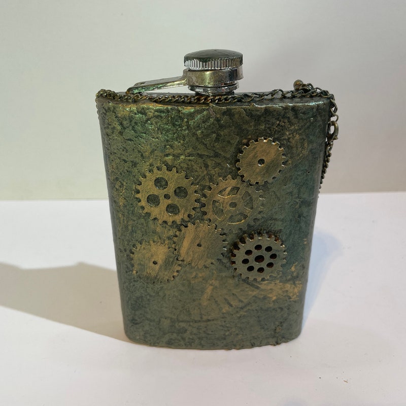 Steampunk Flask - Etsy