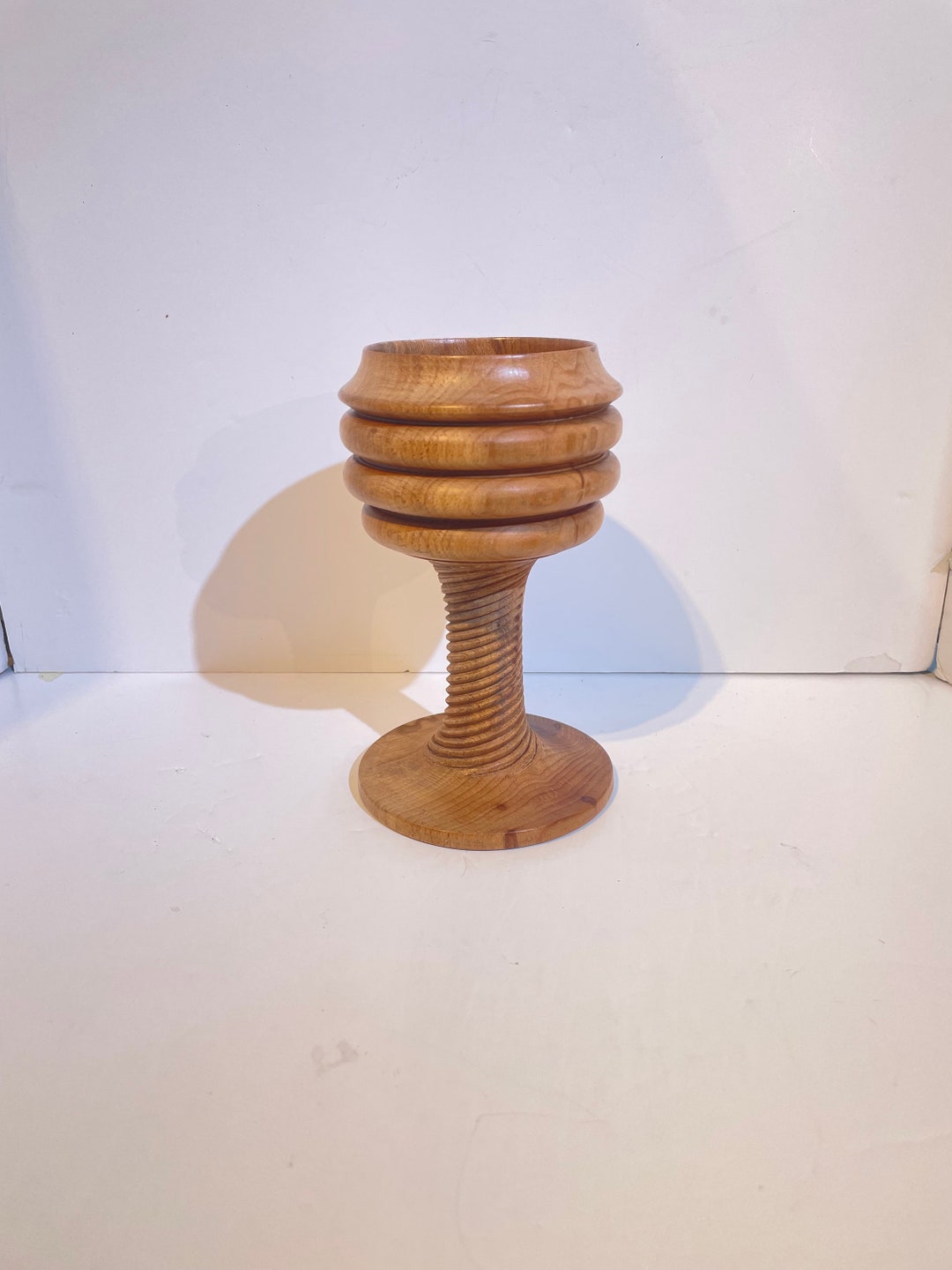 Lathe Turned Wooden Goblet. H - Etsy