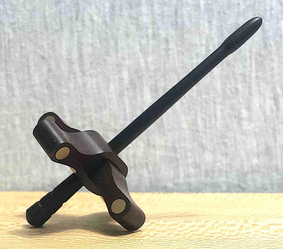 Miniature 2 Wide Turkish Drop Spindle in Katalox With Gabon Ebony Shaft ...
