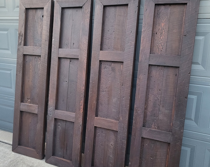 Reclaimed Barn Wood Shutters Custom Made Exterior Window Shutters ...