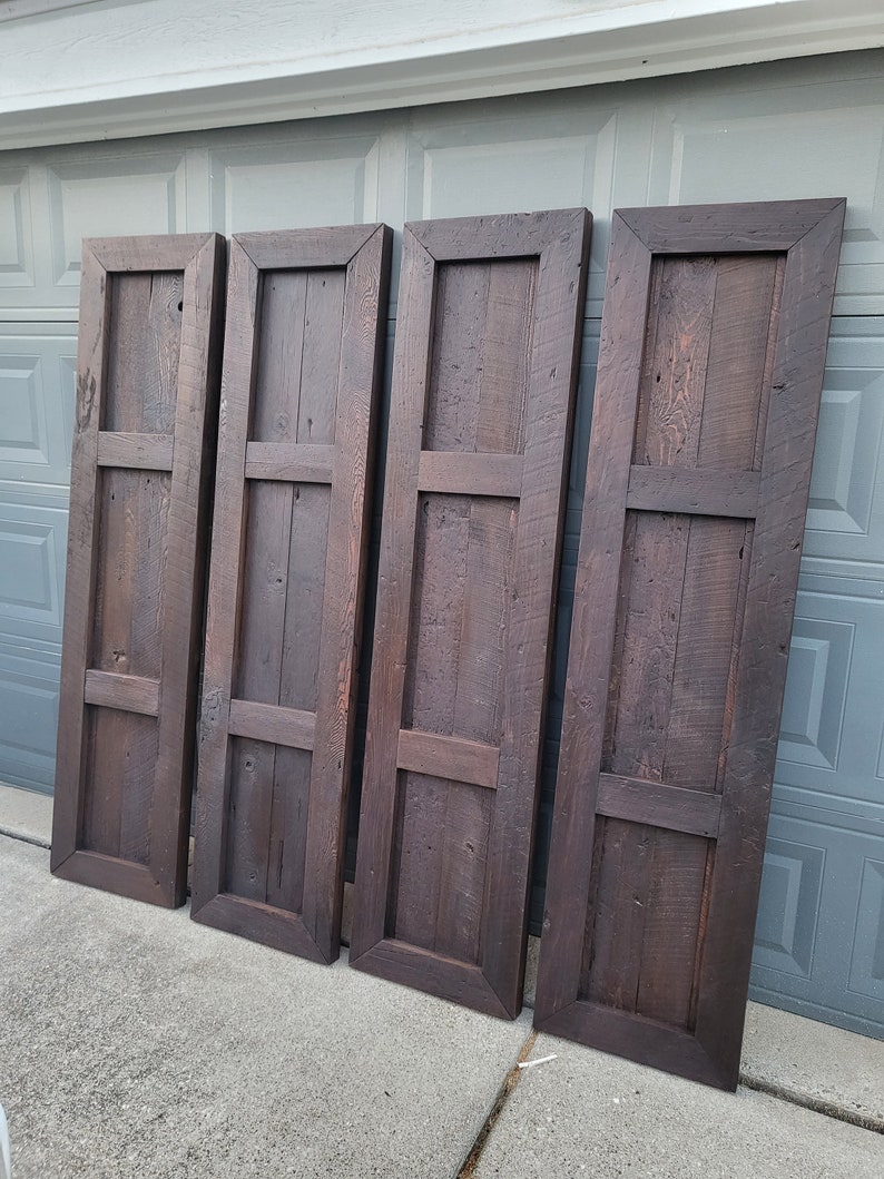 Reclaimed Barn Wood Shutters- Custom Made Exterior Window Shutters ...