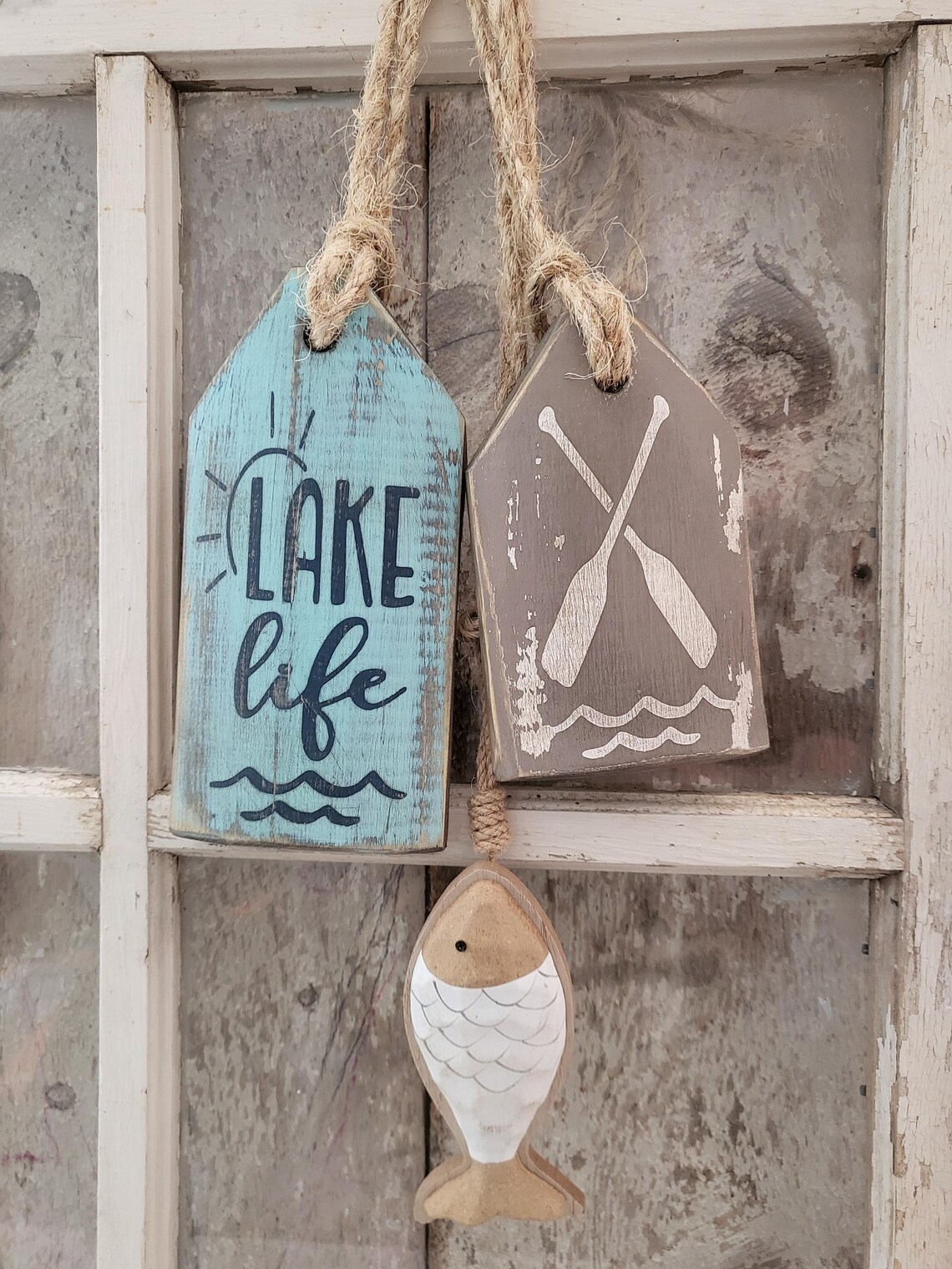 Lake Life Wooden Door Tag | Rustic Lake House Entry Sign | Cabin Door ...