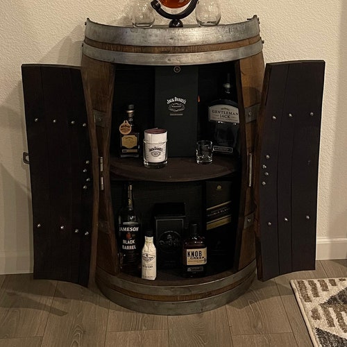 Full Double Sided Wine Barrel Cabinet for Storage - Etsy