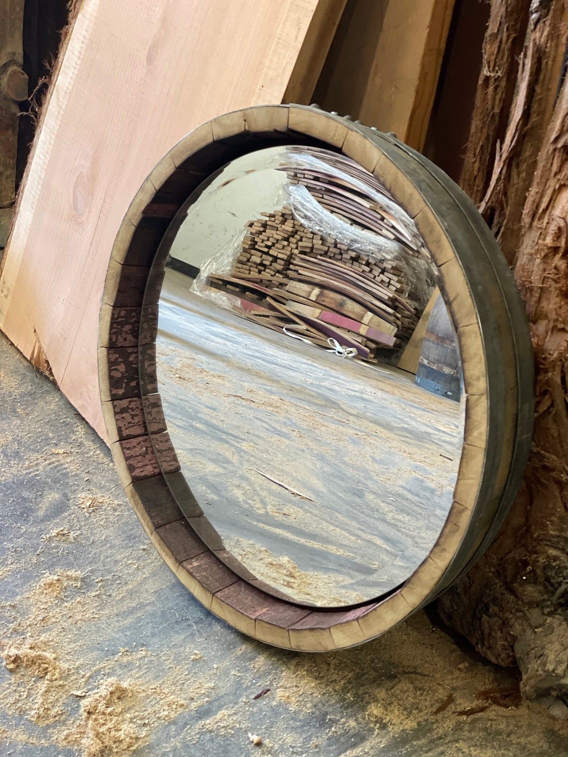 Wine Barrel Mirror - Etsy