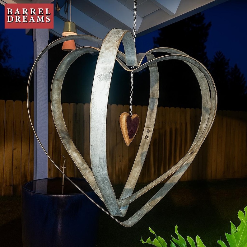 Wine Barrel Spinner Heart - Etsy