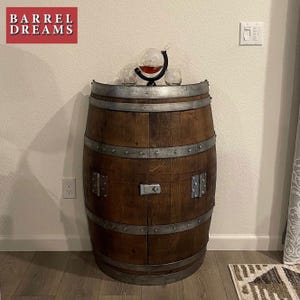 Wine Barrel 1/2 Storage Cabinet - Etsy