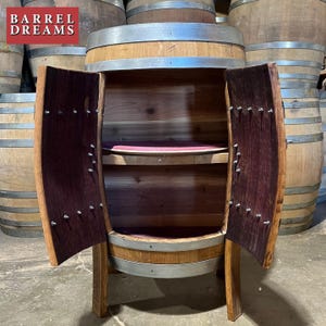 Wine Barrel 1/2 Storage Cabinet - Etsy