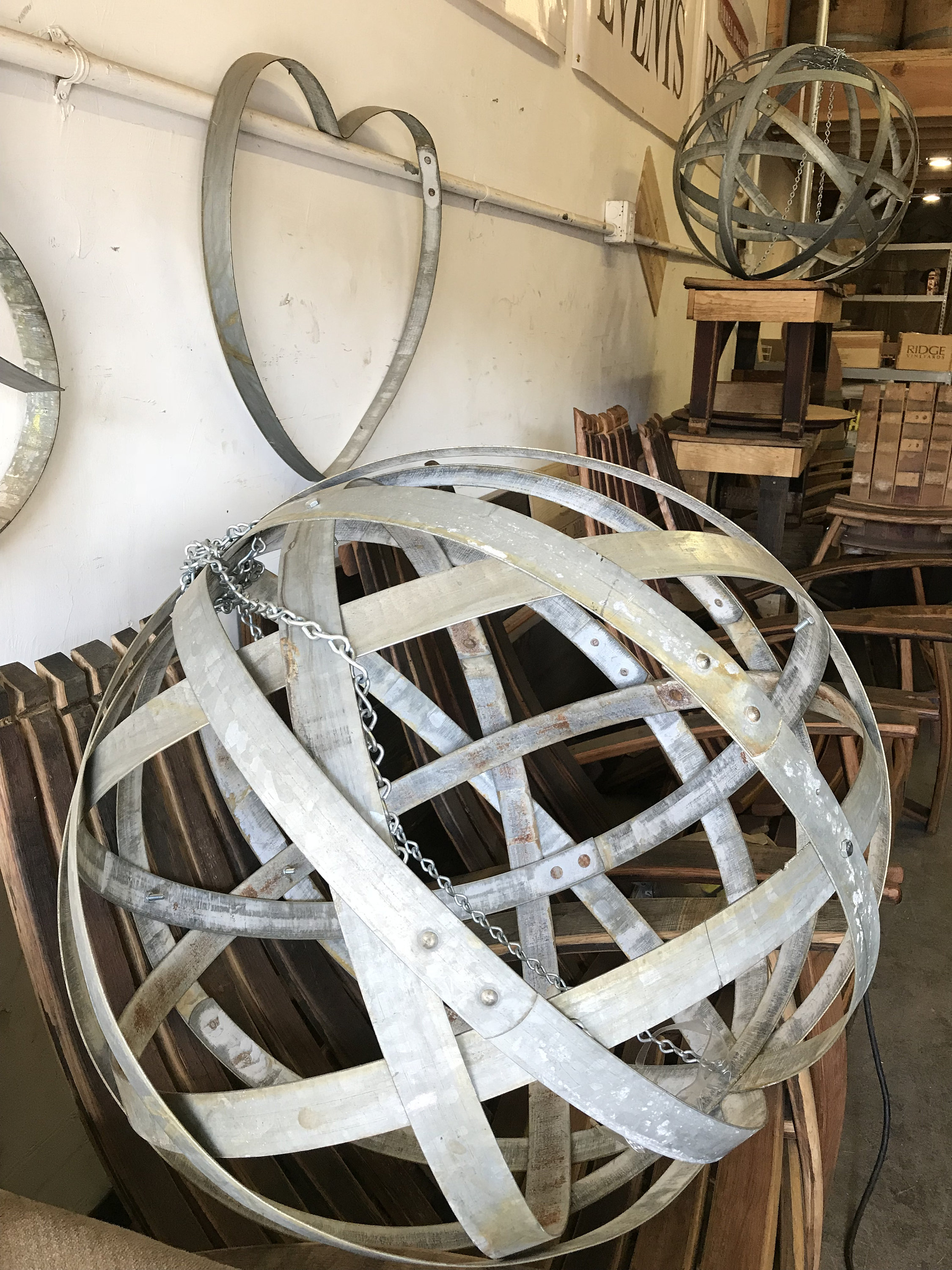 Rustic Wine Barrel Hoop Sphere - Etsy