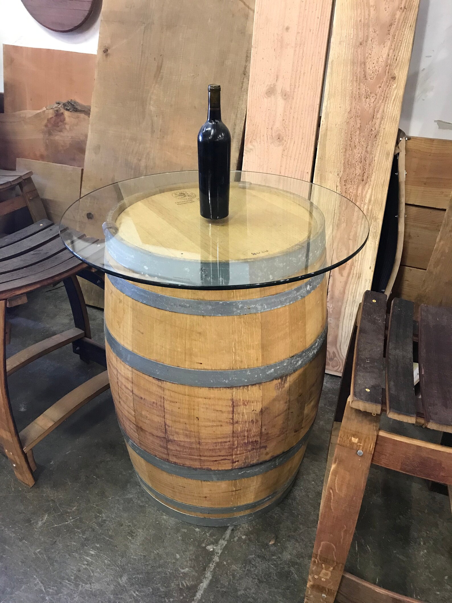 Wine Barrel Glass Piece - Etsy
