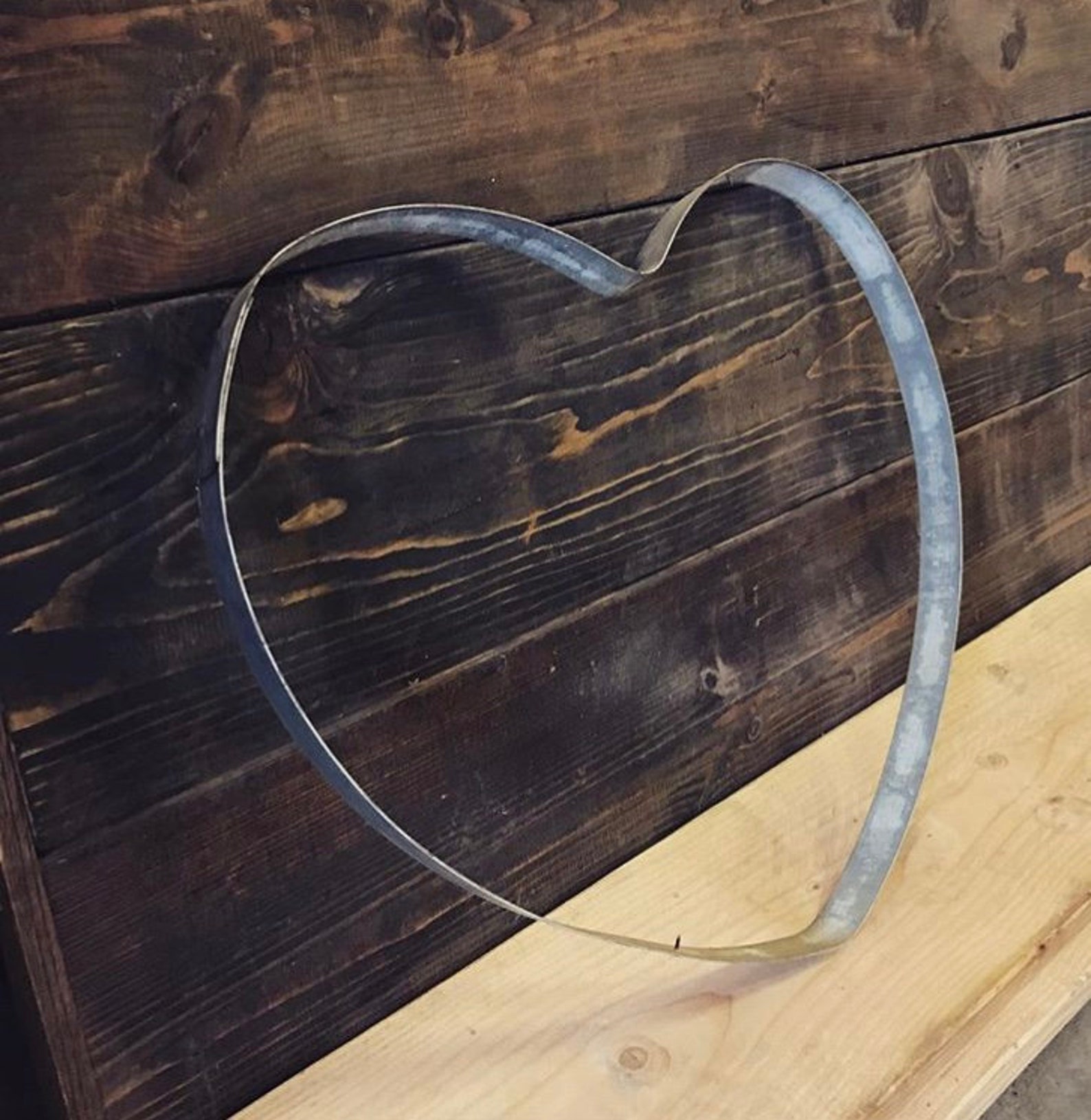 Heart Shaped Metal Hoop | Etsy